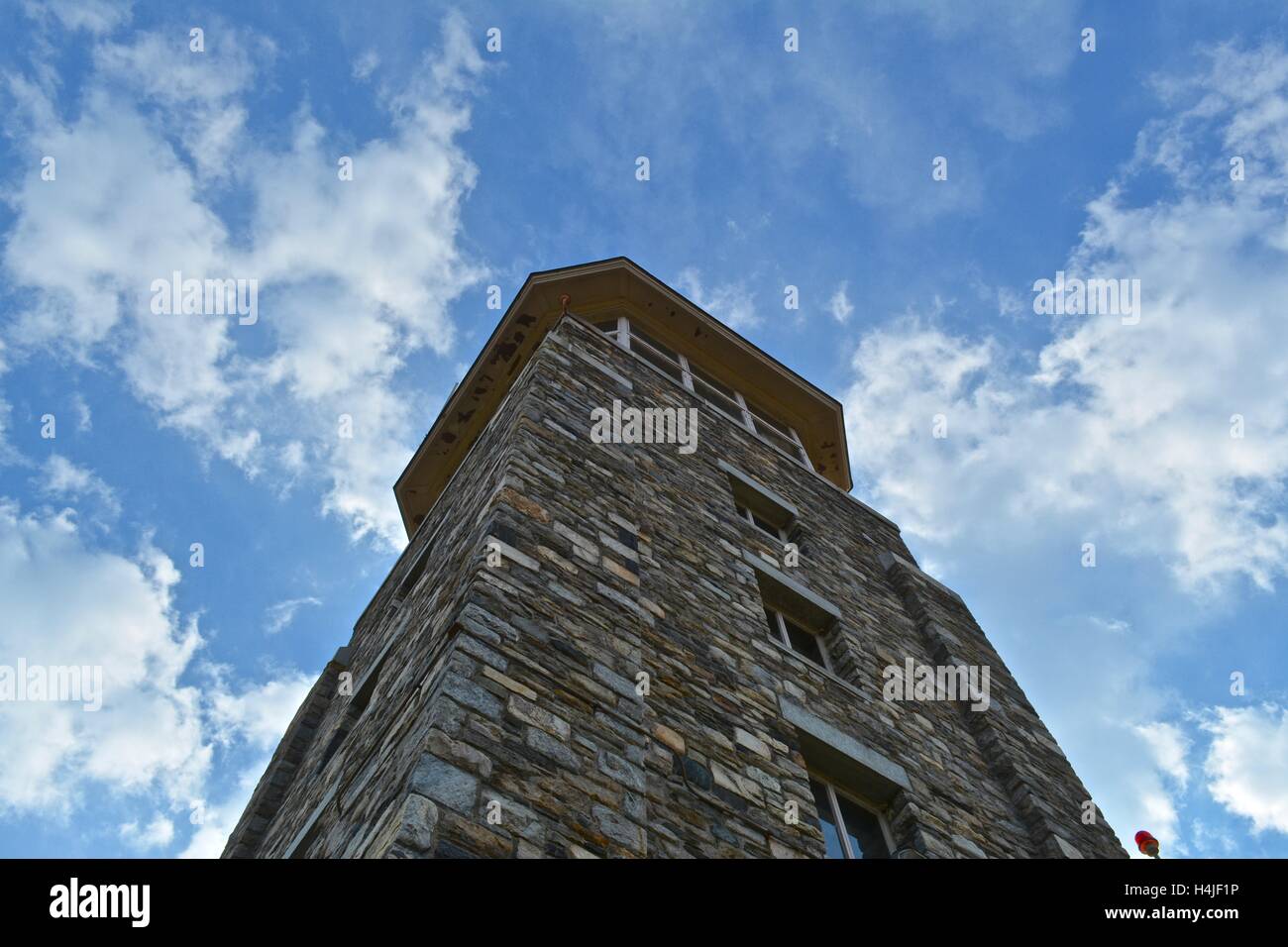 An observation tower on Quabbin Hill along the Quabbin Reservoir in ...
