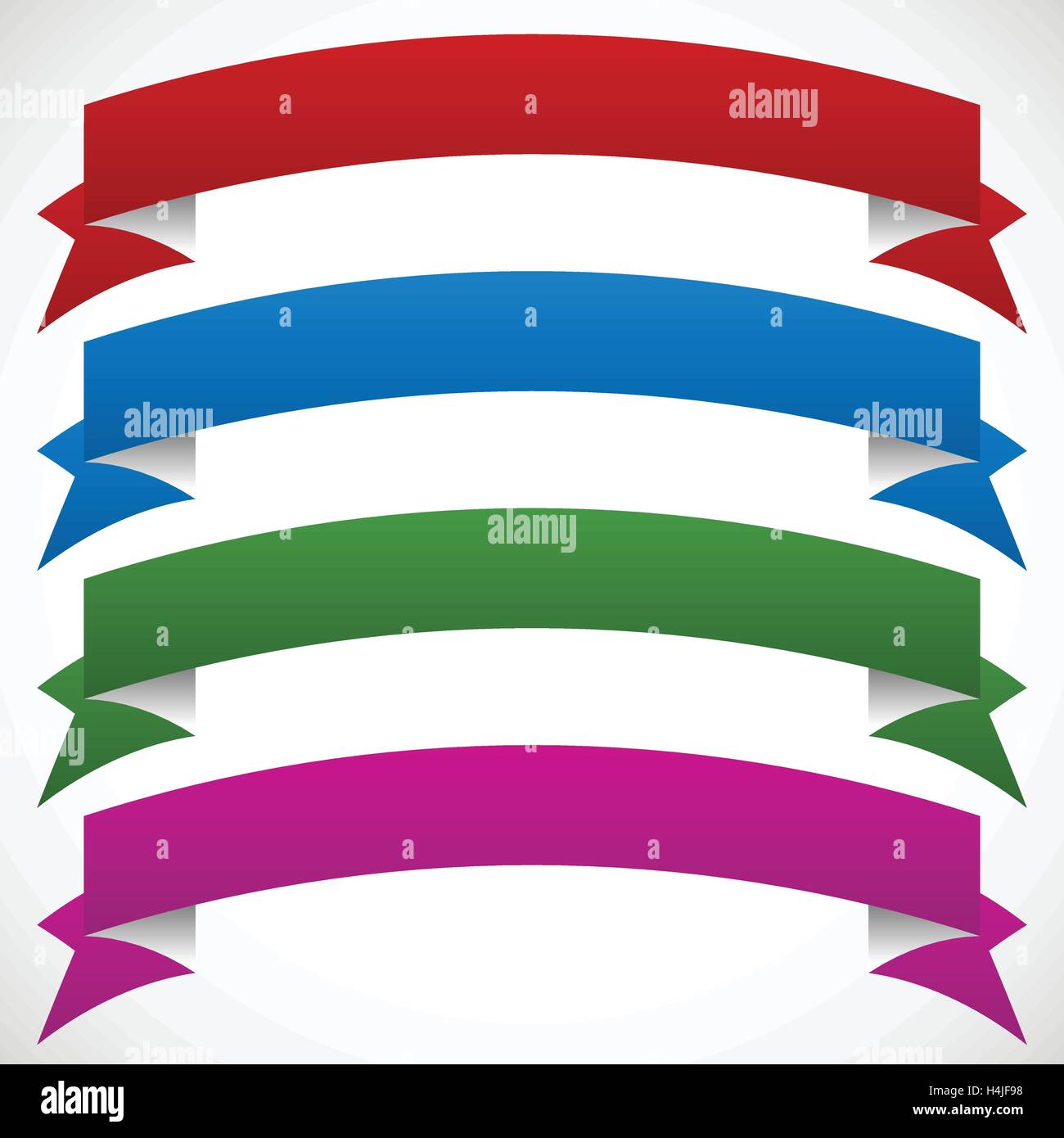 3d banners in 4 deep colors on white background Stock Vector Image ...