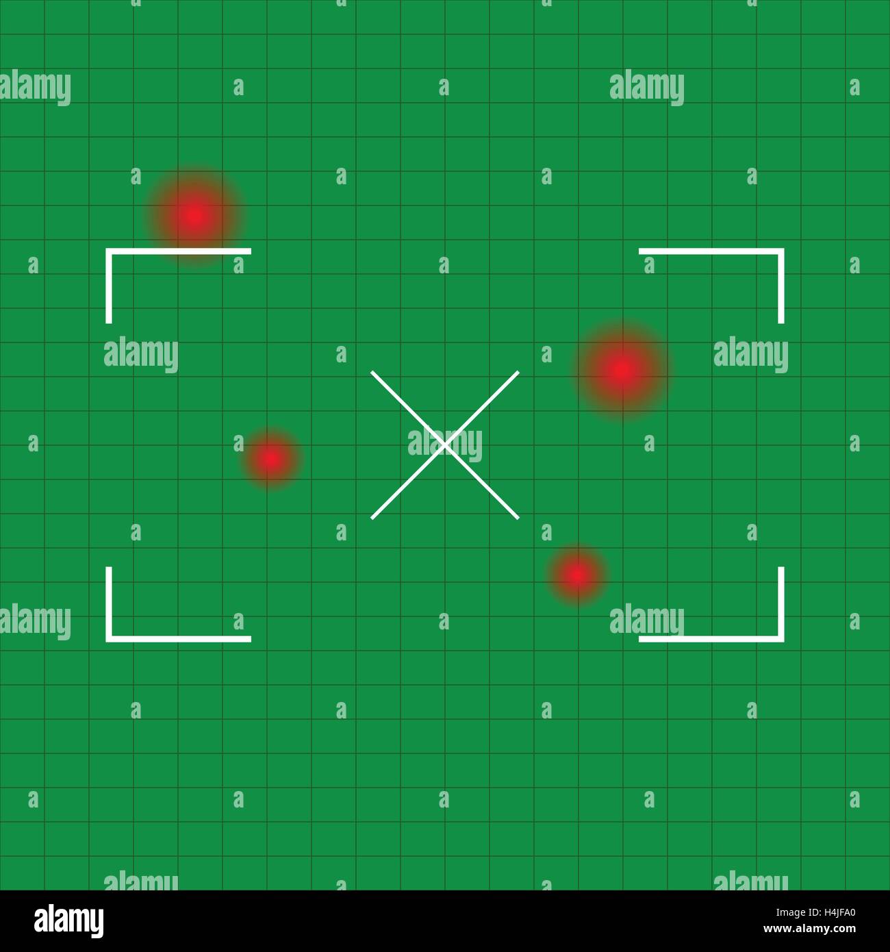 Rectangular crosshair, target mark with cross at the middle Stock ...