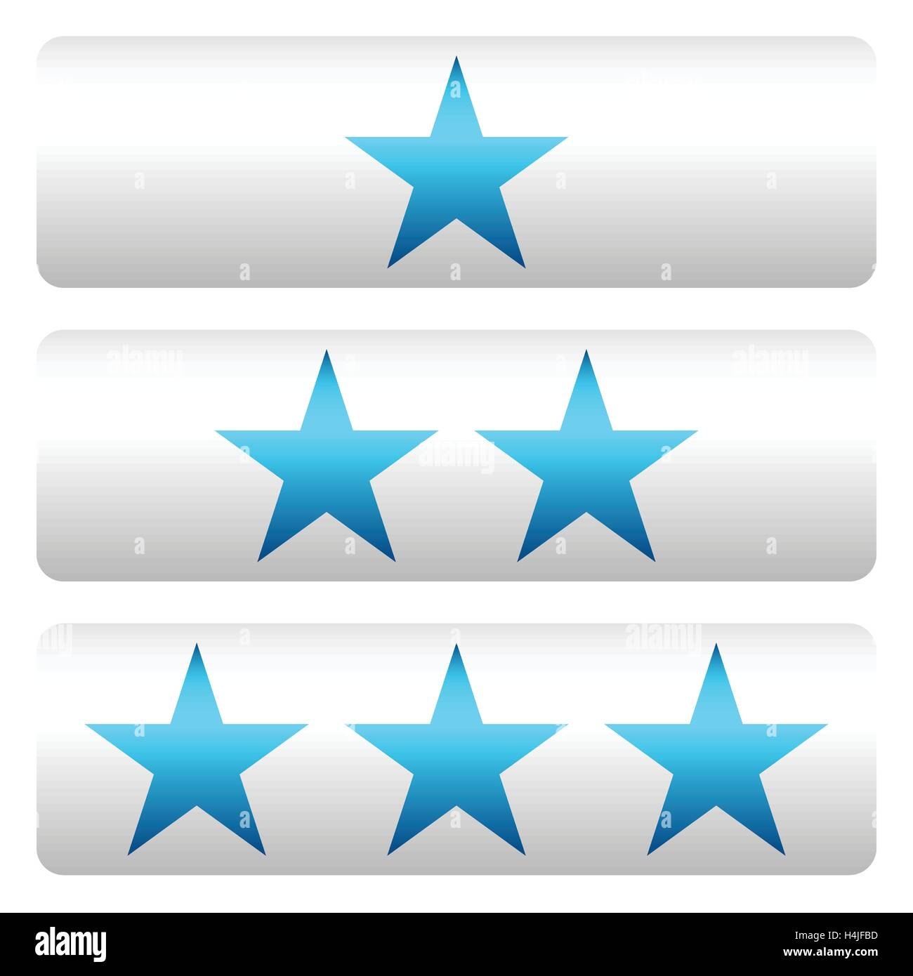 Star rating w/ 3 stars - Star rating panels Stock Vector Image & Art ...