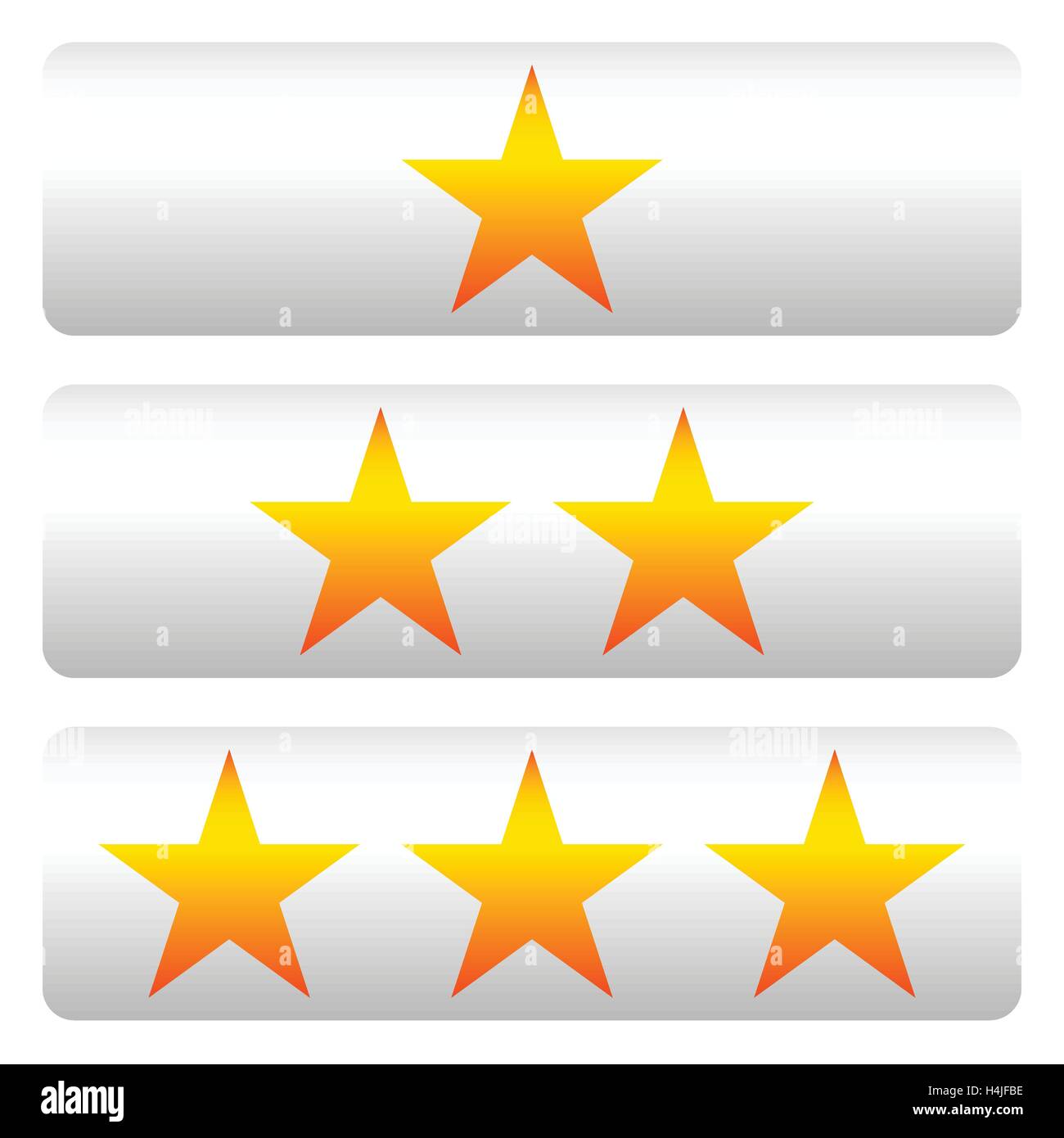Star rating w/ 3 stars - Star rating panels Stock Vector Image & Art ...