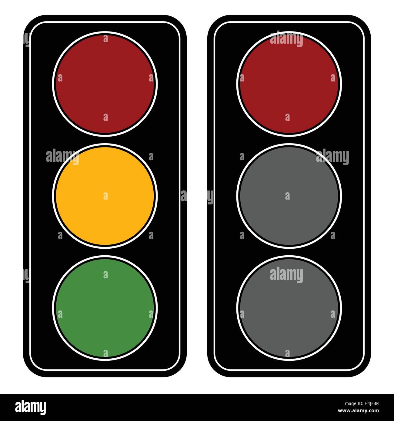 Flat easy-to-edit traffic lamp / traffic light graphics Stock Vector ...