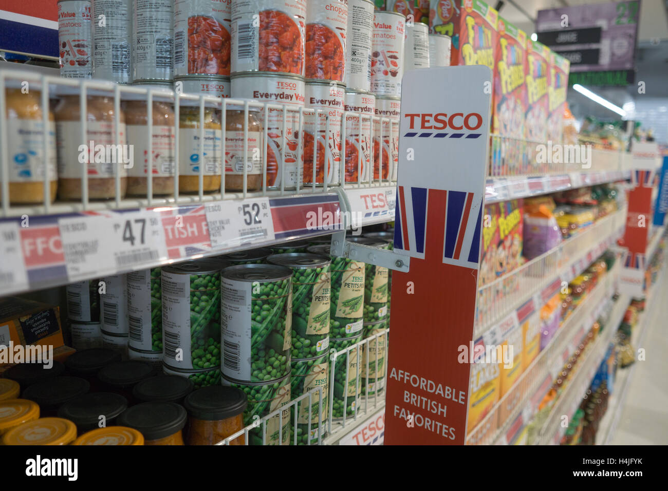Tesco sign promoting products within Philippines Supermarket t Store ...