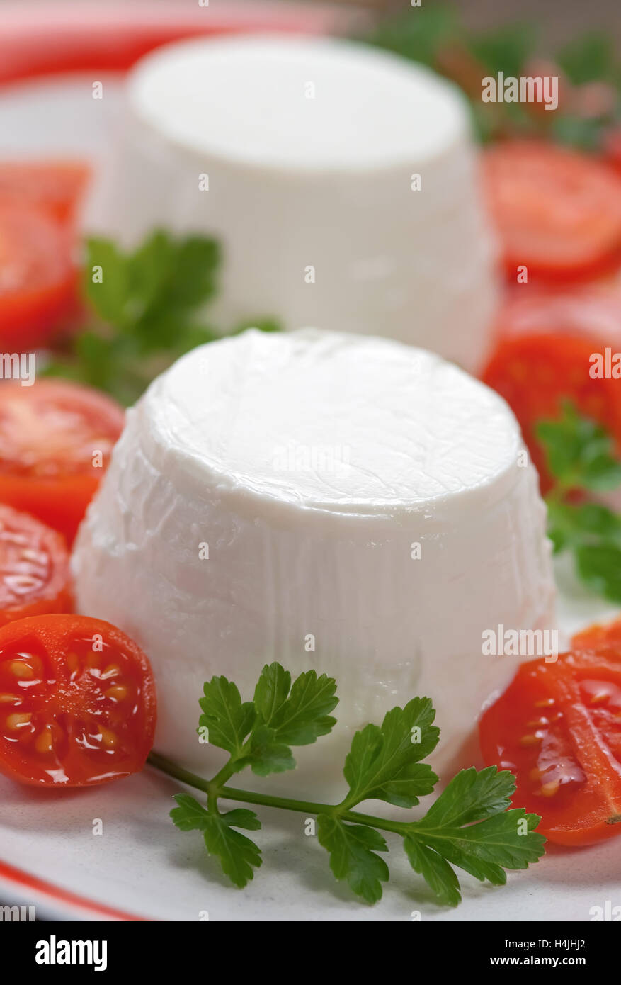 Ricotta - fresh italian cheese Stock Photo - Alamy