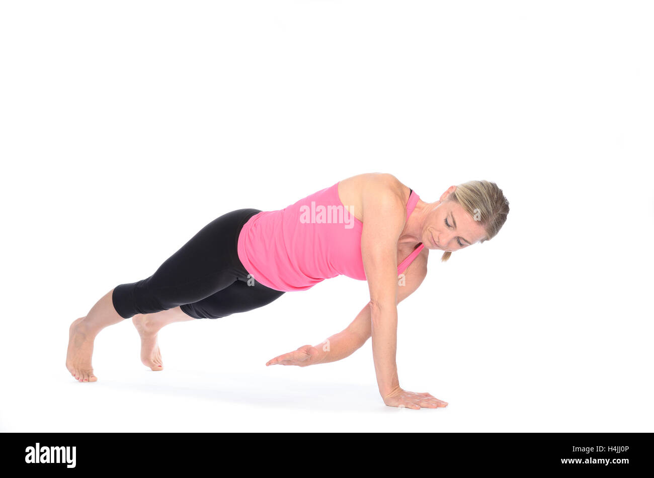 Black woman training in gym Cut Out Stock Images & Pictures - Alamy