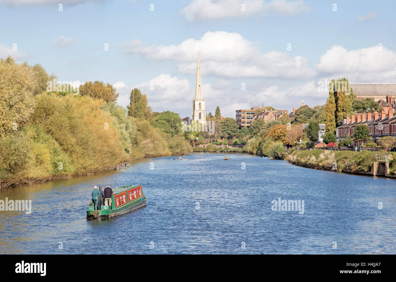 Worcester and the River Severn, Worcester, Worcstershire, England, UK ...