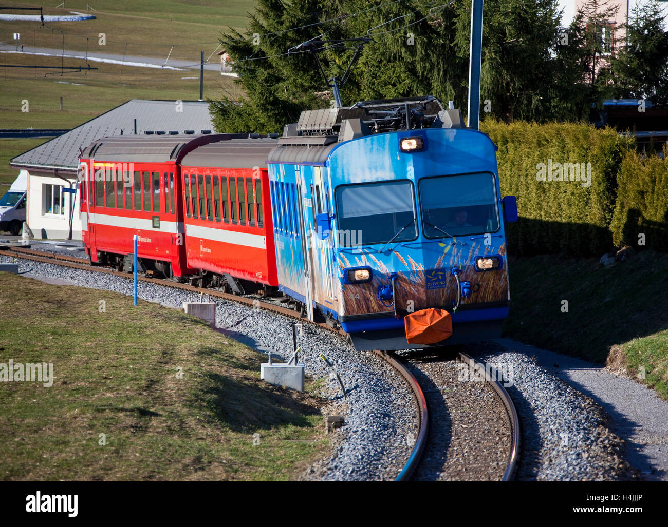 Appenzeller Bahnen train, Appenzell, Switzerland, Europe Stock Photo ...