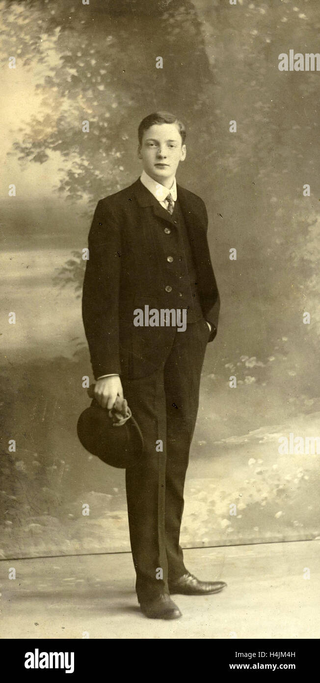 Studio Portrait of David Vermeulen, C.J.L. Vermeulen, 1918 Stock Photo ...