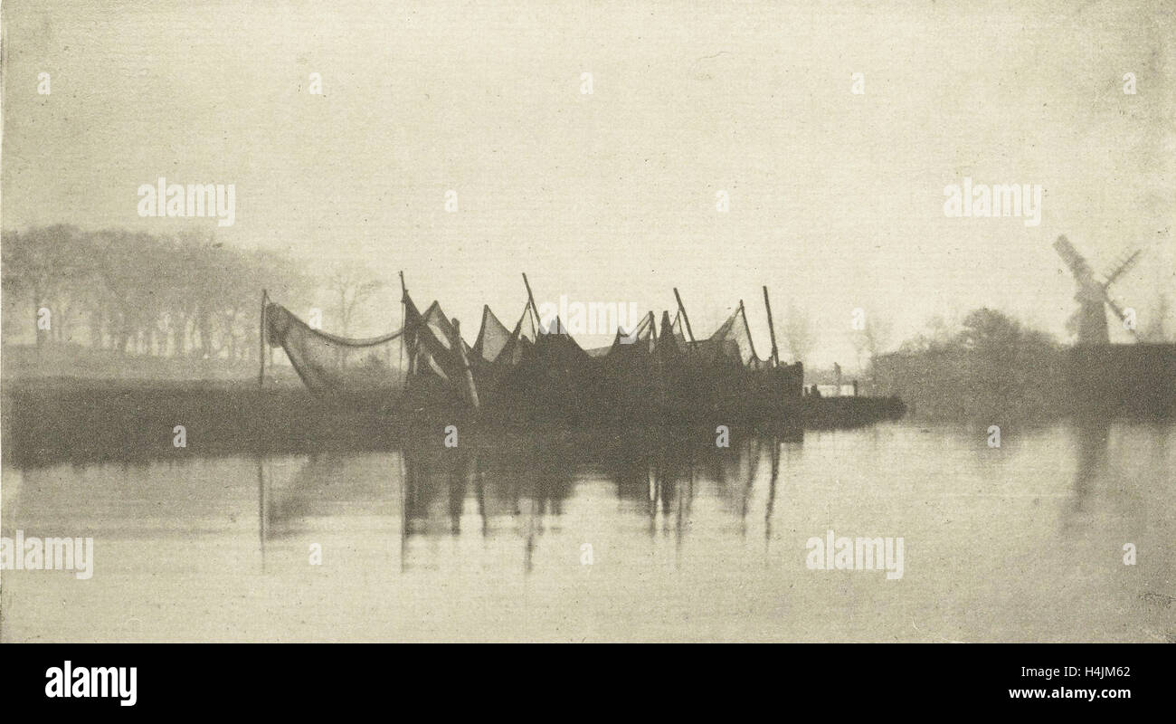 Hanging Landing nets, Peter Henry Emerson, 1856 – 1936, 1895 Stock ...