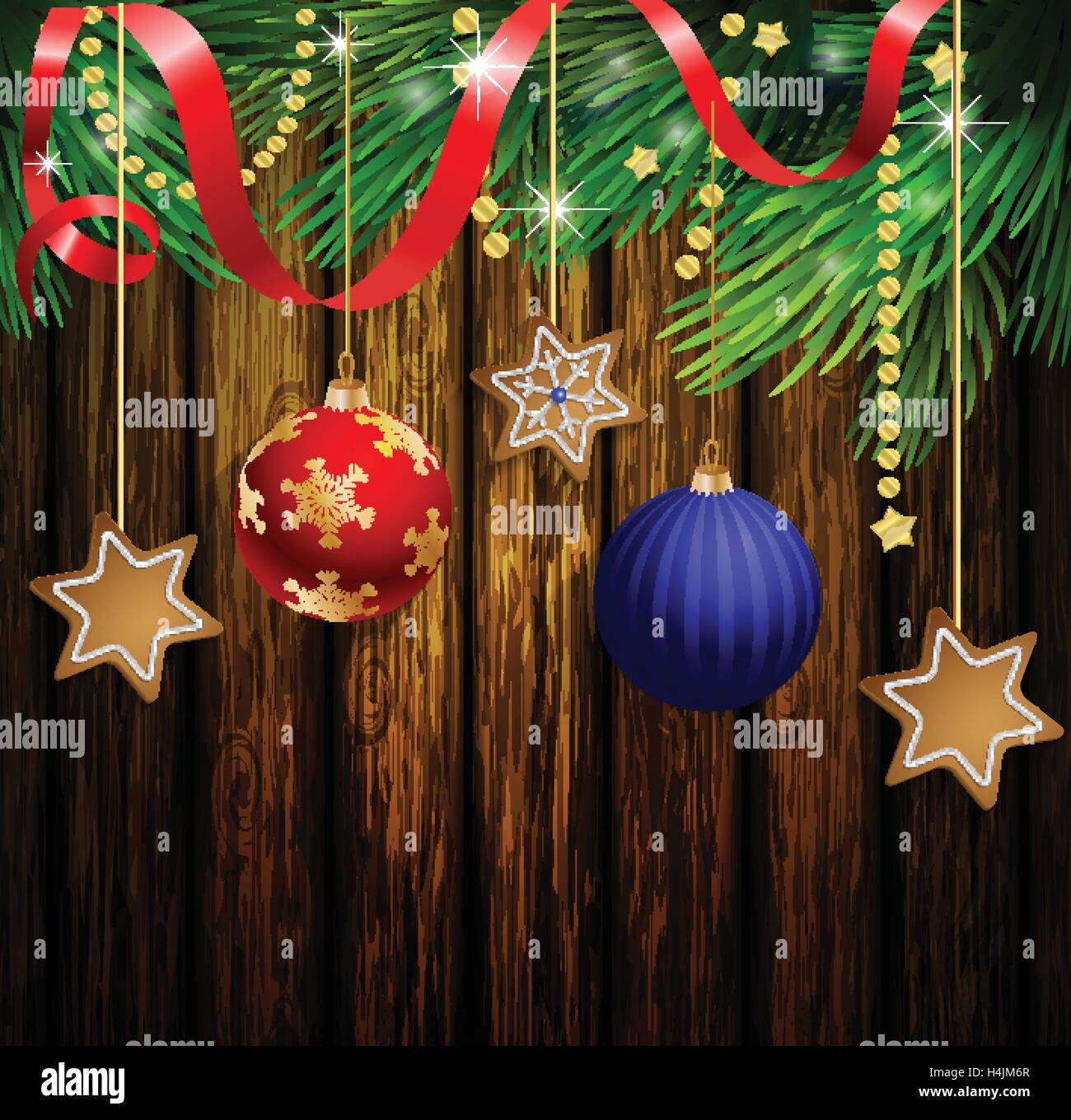 Chocolate cookies on rustic Stock Vector Images - Alamy