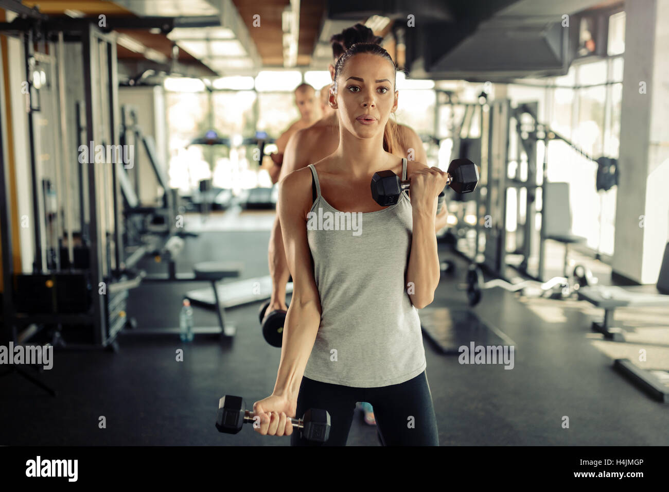 Group of people training in gym together Stock Photo - Alamy