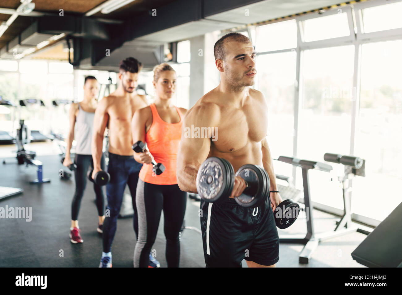 Fit group people working hi-res stock photography and images - Alamy