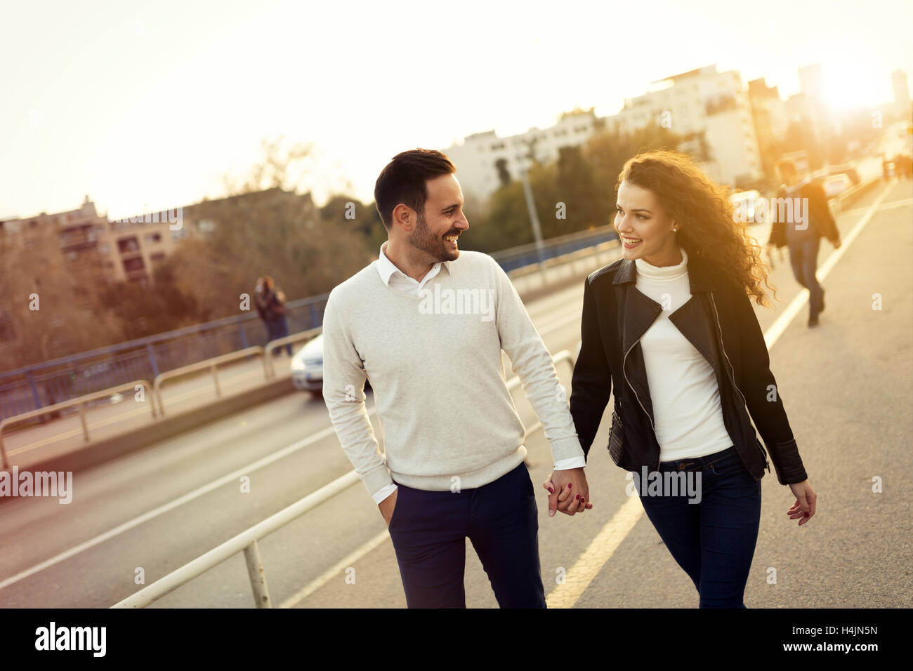 Beautiful woman exploring city hi-res stock photography and images - Alamy