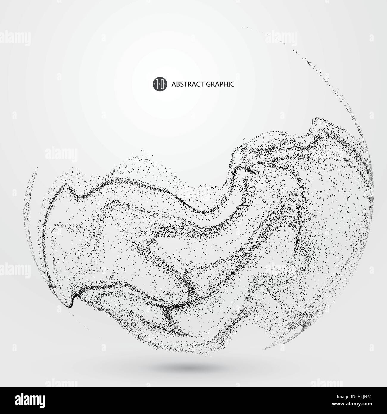 Irregular abstract graphics, dynamic particle composition Stock Vector ...