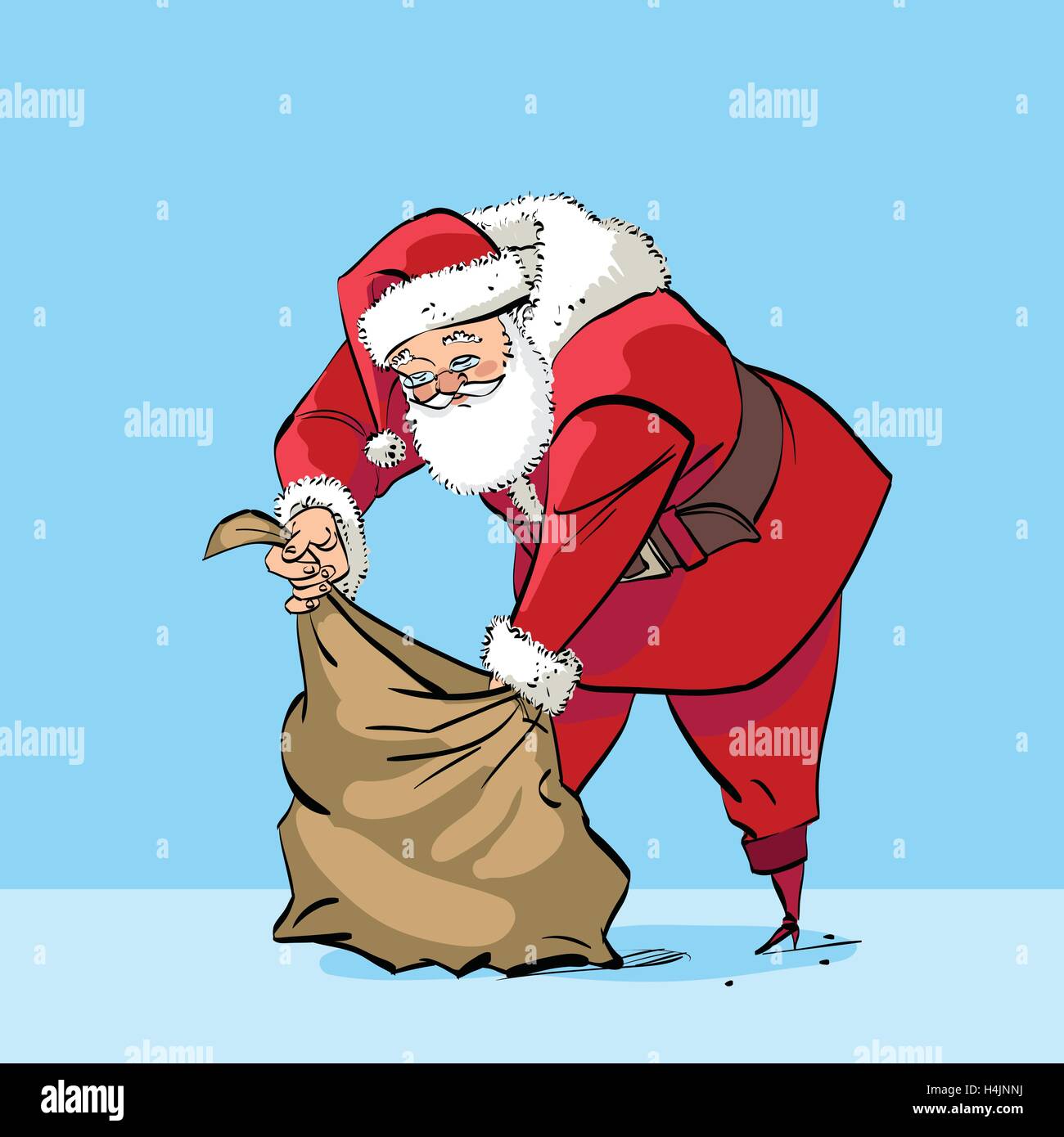 Santa claus bag presents toys hi-res stock photography and images - Alamy