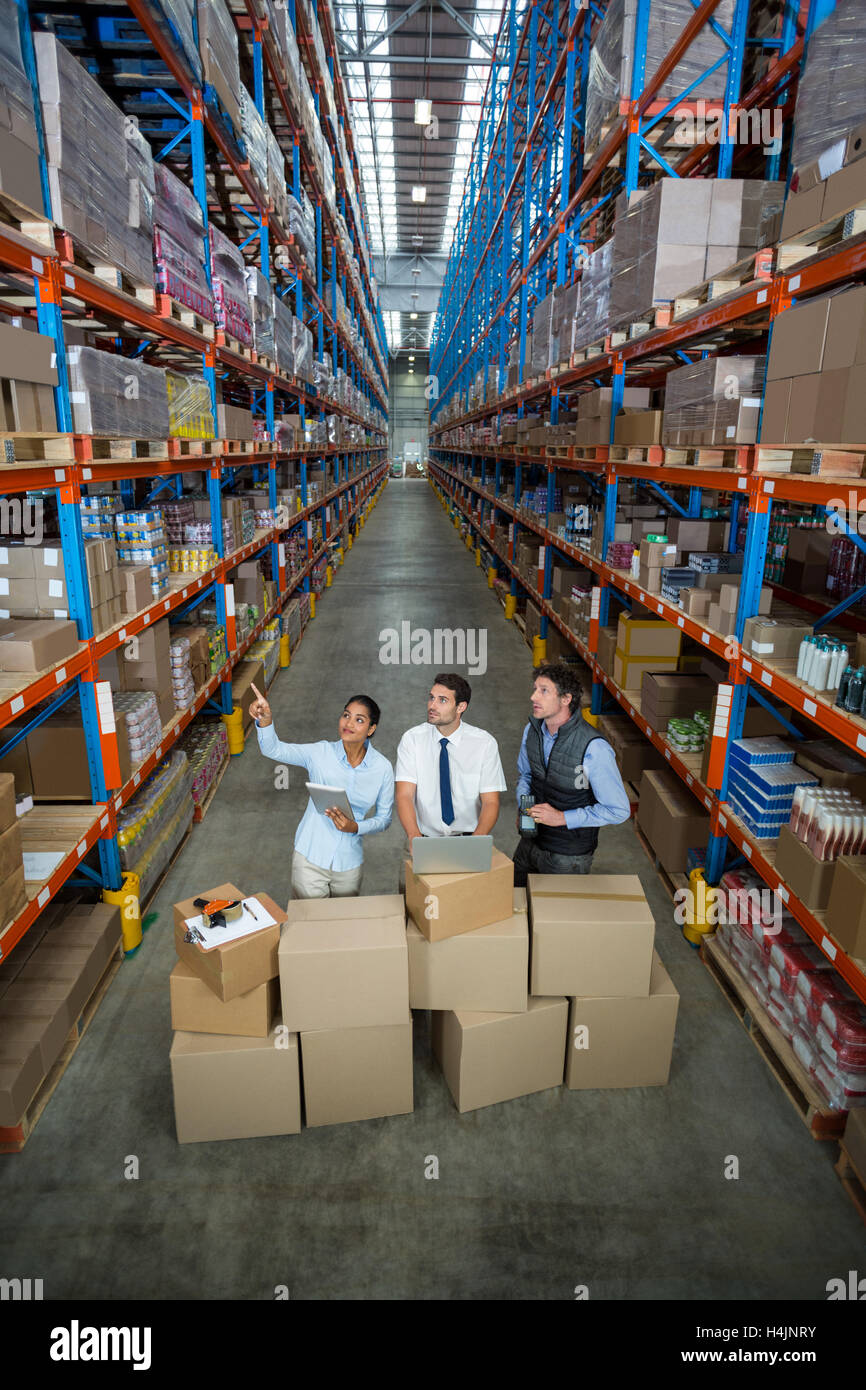 Warehouse team preparing a shipment Stock Photo - Alamy