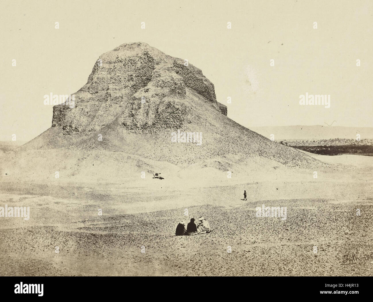 The pyramid of Amenemhet 3 at Dahshur, 1856 - 1857 Stock Photo - Alamy