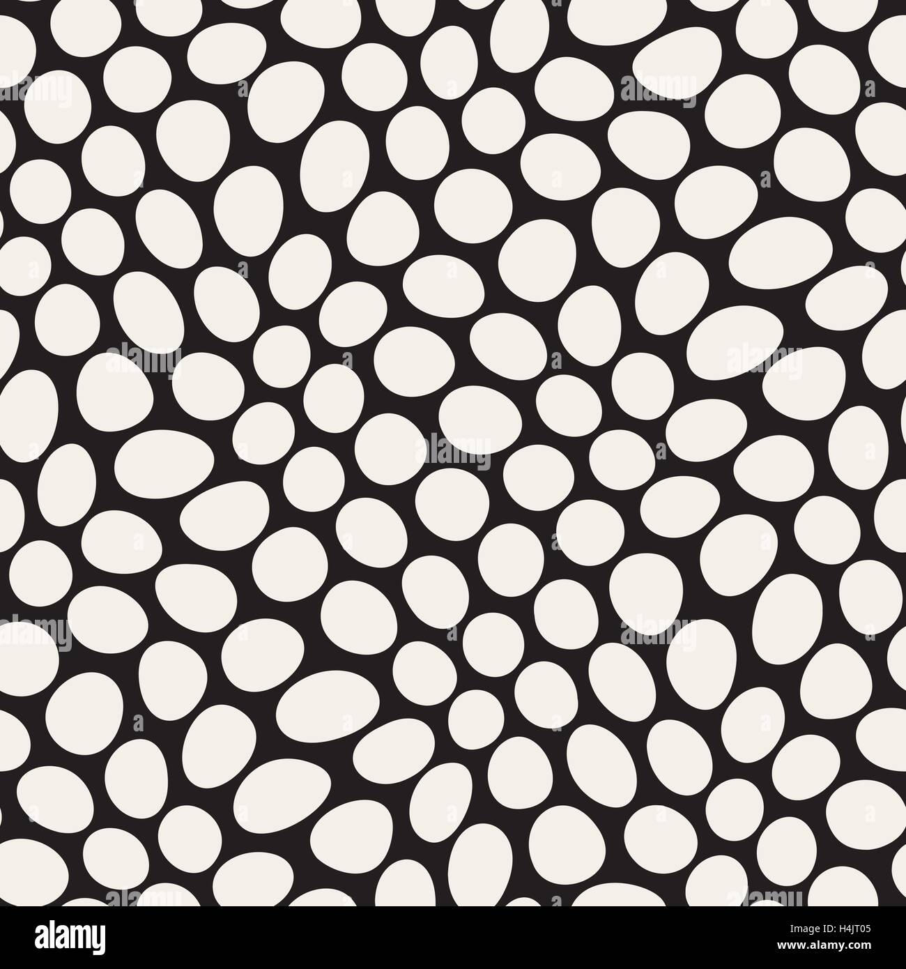 Vector Seamless Black and White Distorted Circles Pattern Stock Vector ...