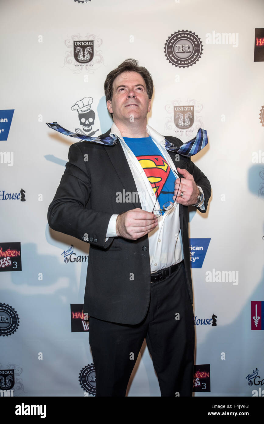 Los Angeles, USA. 15th Oct, 2016. Brian Sikoff arrives at Halloween ...