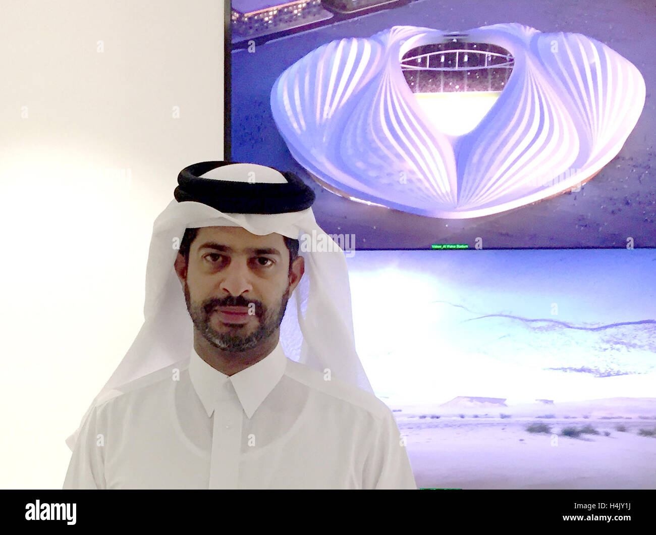 Doha, Qater. 13th Oct, 2016. Nasser Al Khater, vice president of the ...