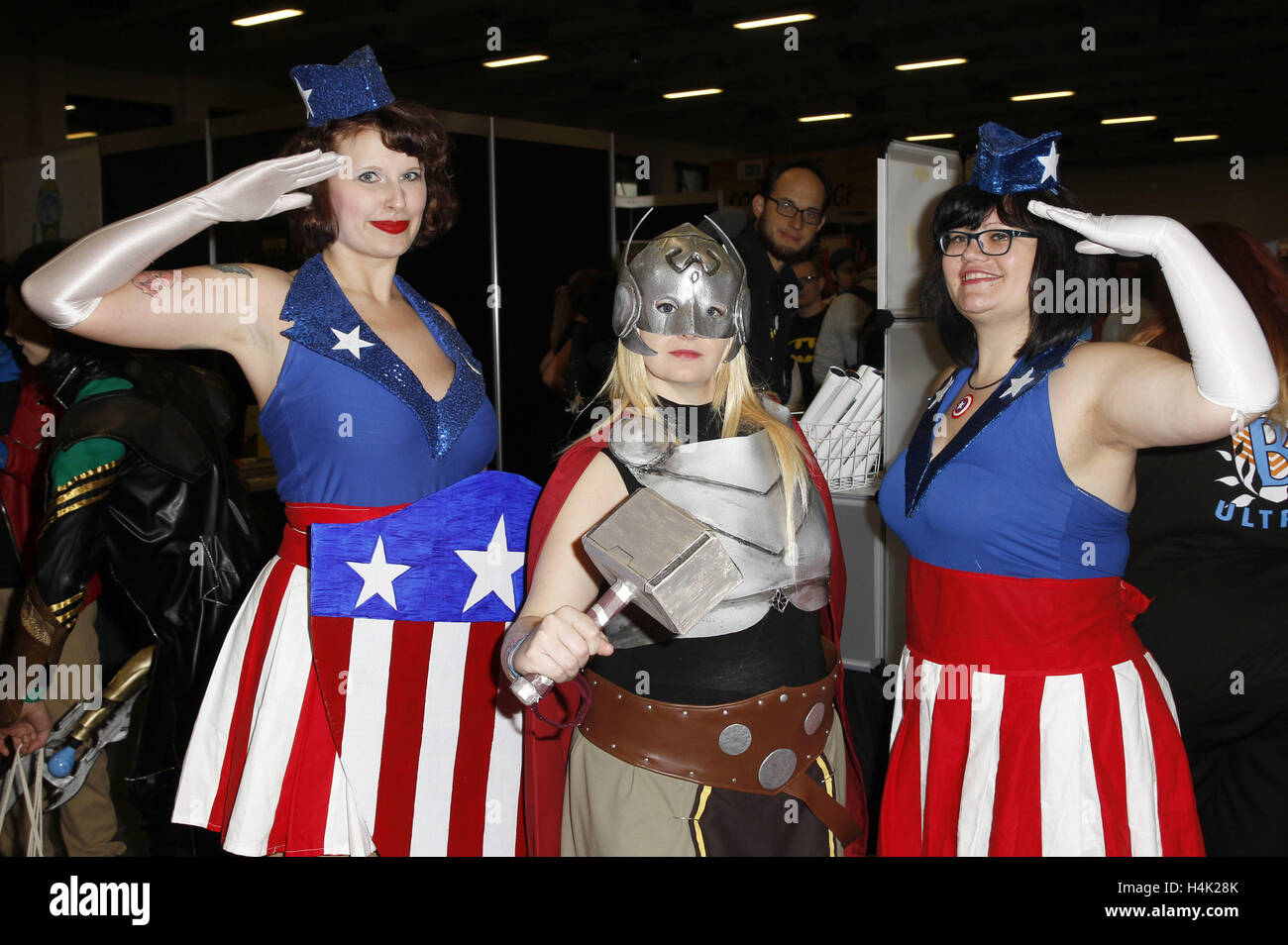 Berlin, Germany. 15th Oct, 2016. Marvel-Fans attends the German Comic ...