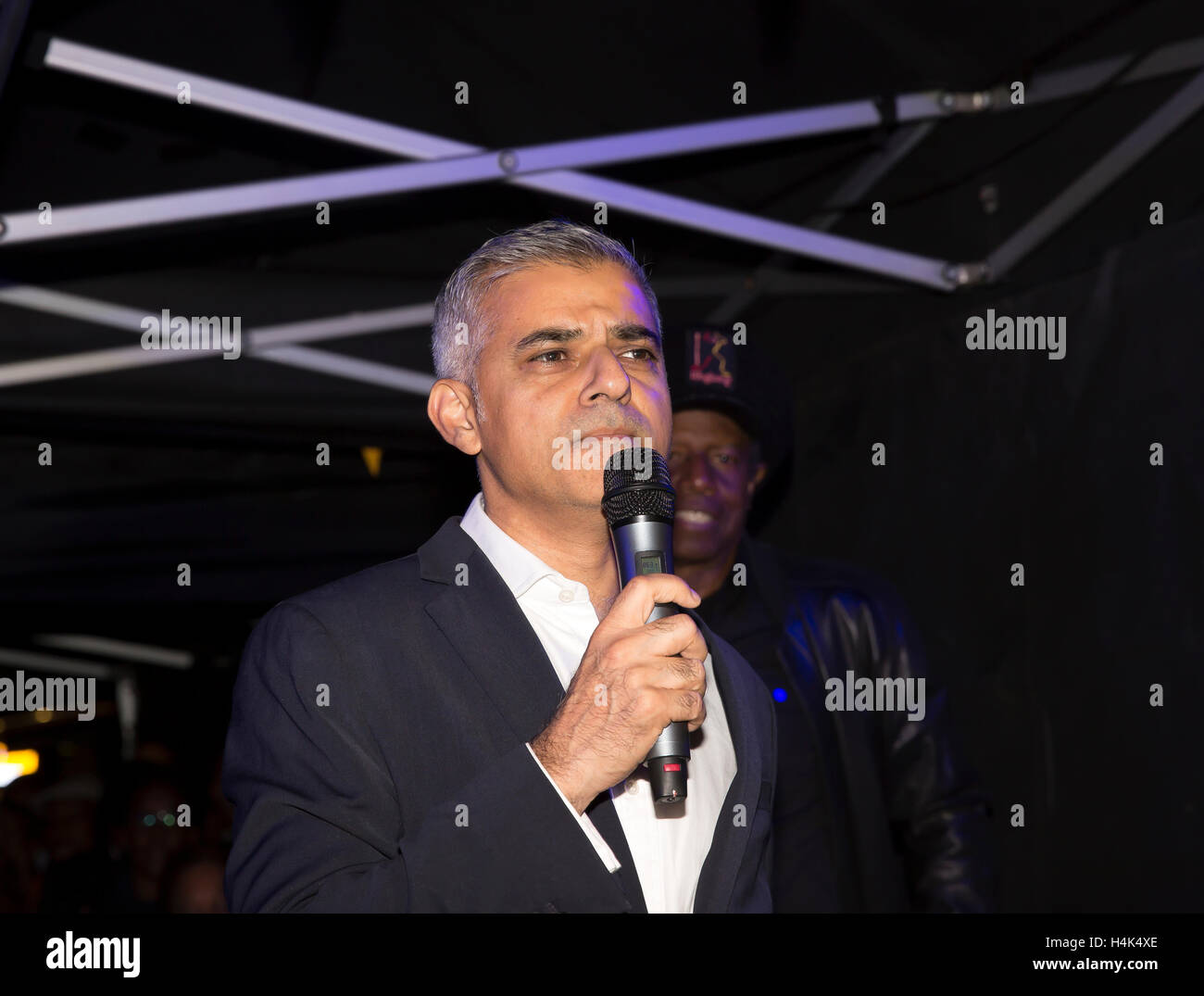Brixton, UK. 17th Oct, 2016. Mayor of London, Sadiq Khan, joined Eddy ...
