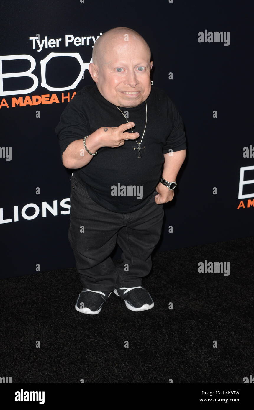 Hollywood, Ca. 17th Oct, 2016. Verne Troyer at Tyler Perry's BOO ...