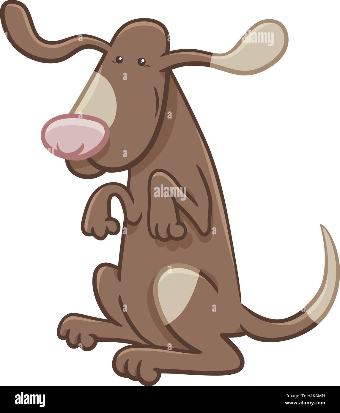 Cartoon Illustration of Funny Playful Dog Animal Character Stock Vector ...