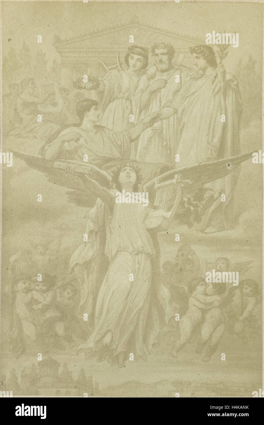 illustration Horace, gods and muses in the clouds, Anonymous Stock ...