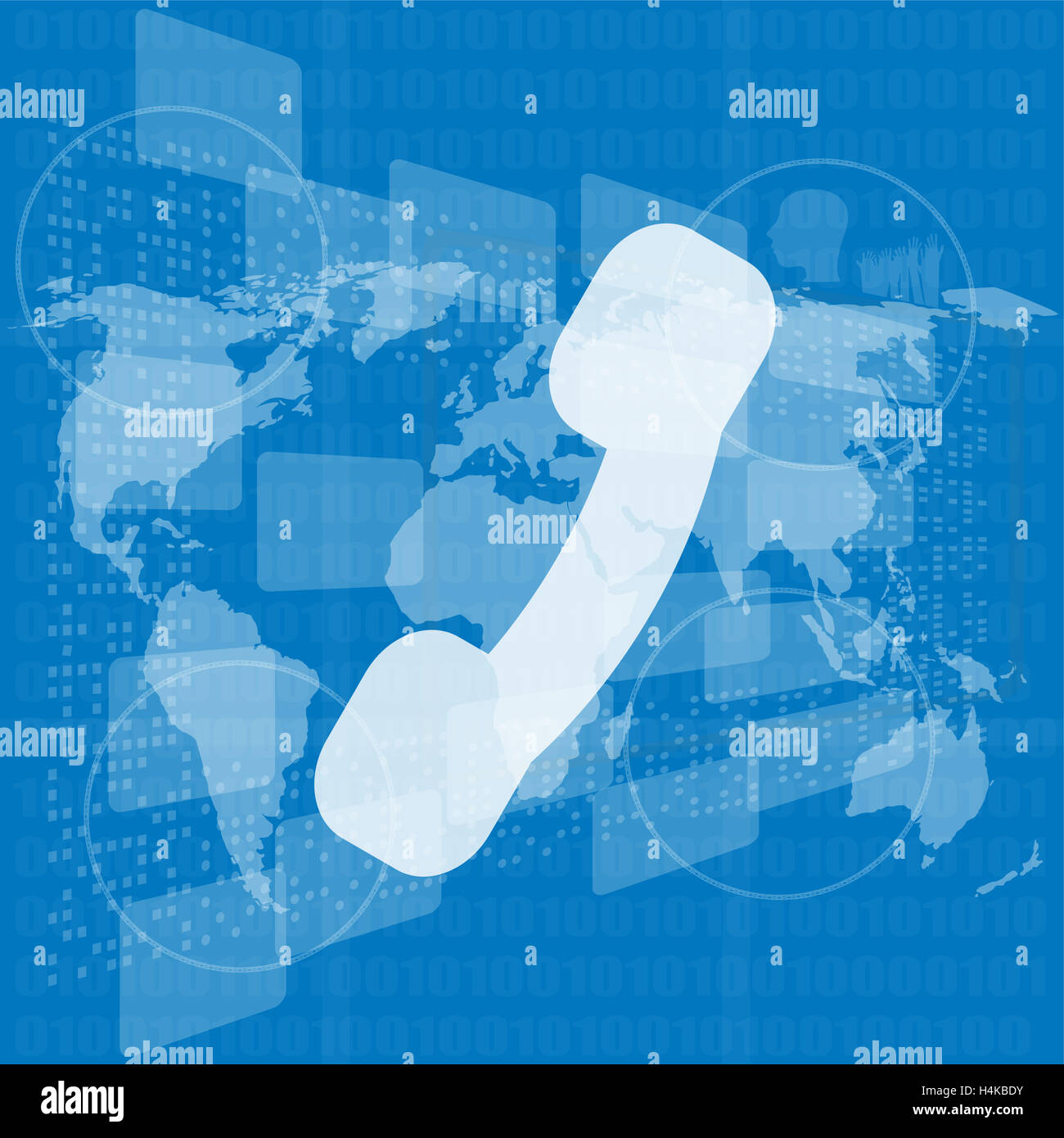 Interaction with handset hi-res stock photography and images - Alamy