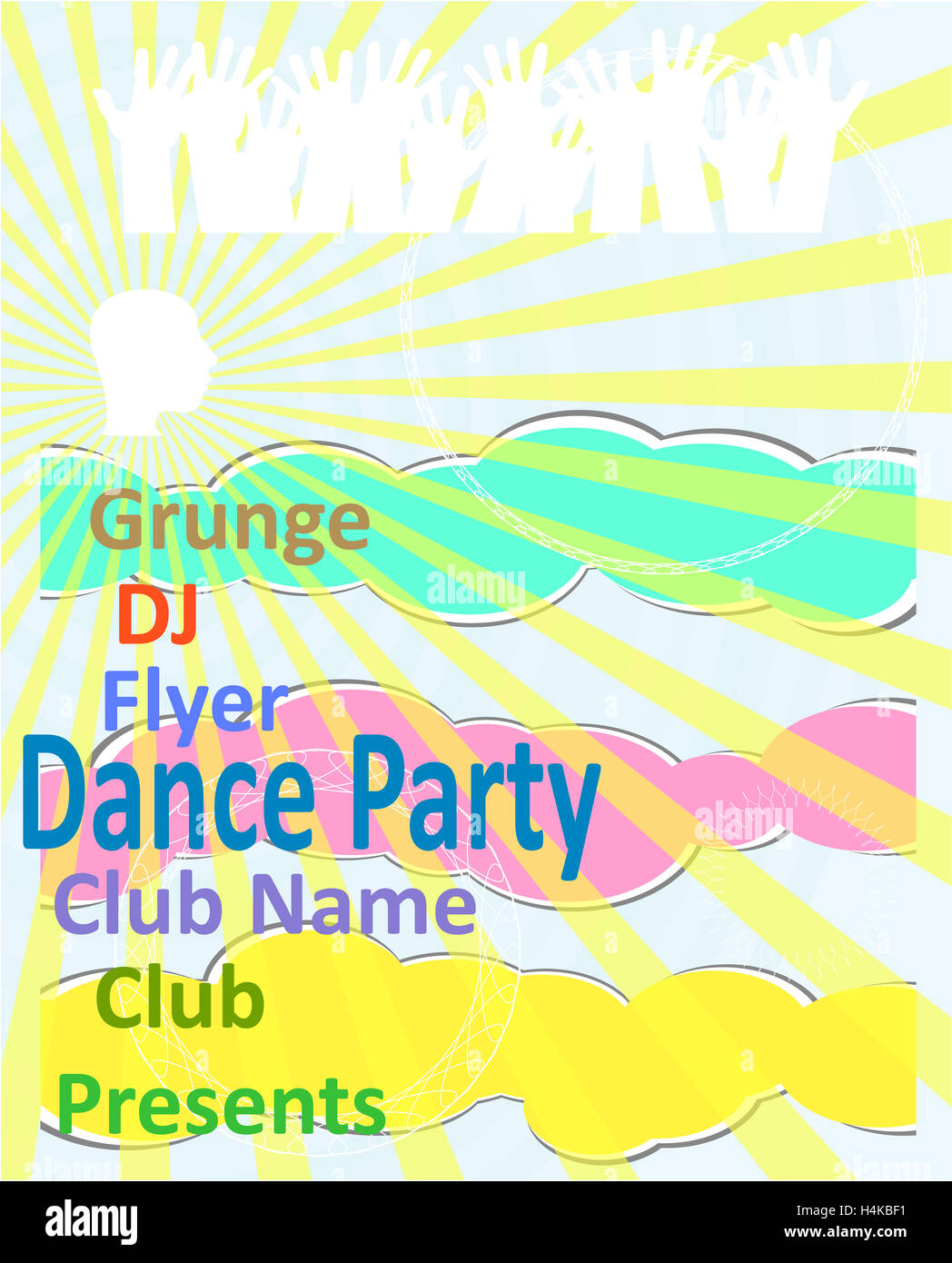 Dancing Colorful Girl Splash Paint Dance Banner Stock Photo - Alamy