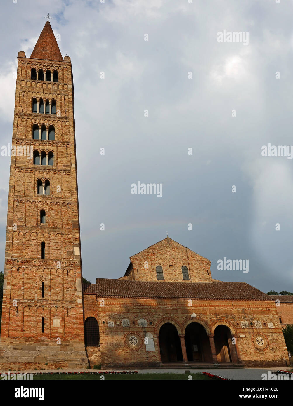 Benedictine abbey of the Pomposa in the Emilia Romagna in Italy Stock ...