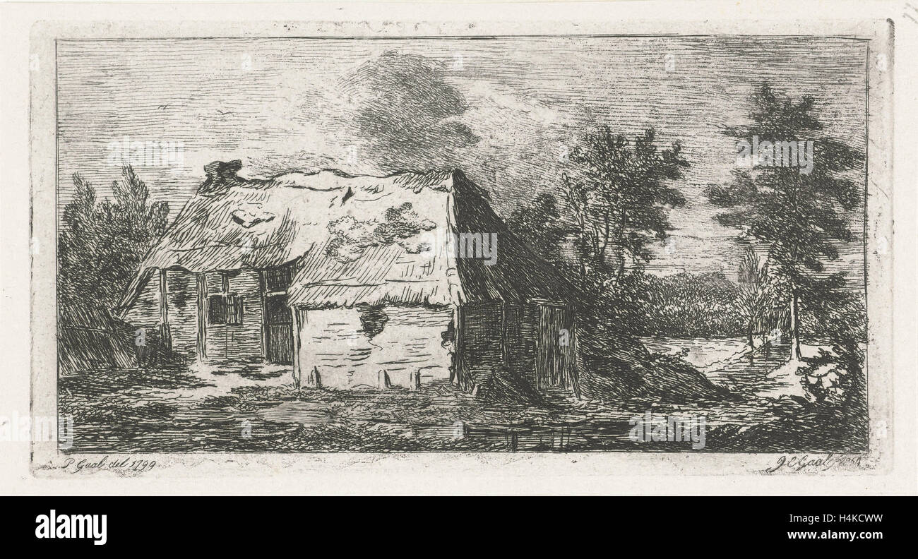 Dilapidated peasant cabin, Jacobus Cornelis Gaal, 1854 Stock Photo - Alamy
