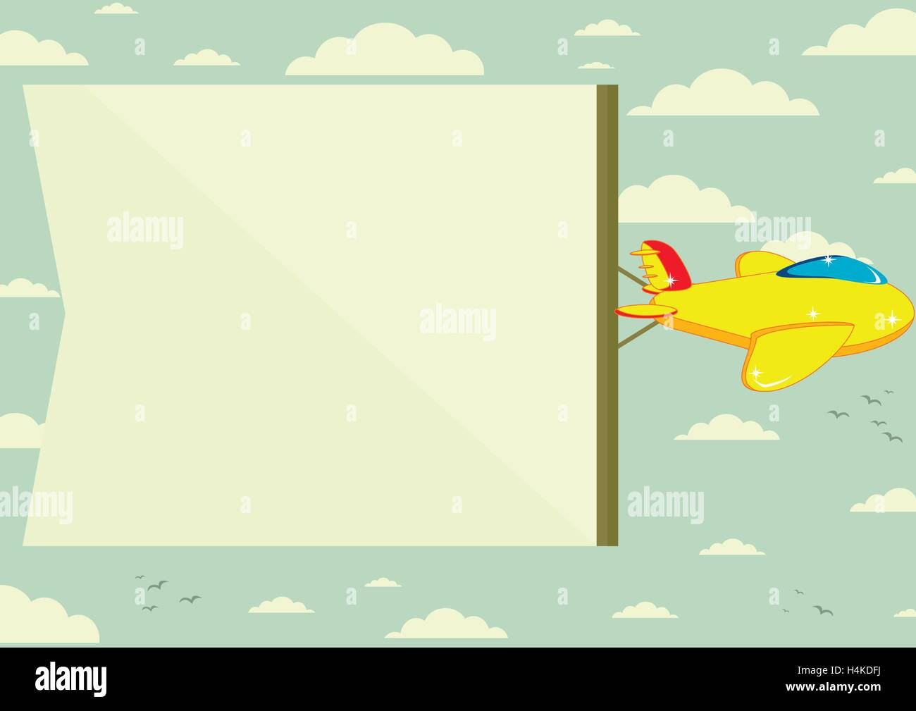 Flying plane with banner Stock Vector Image & Art - Alamy