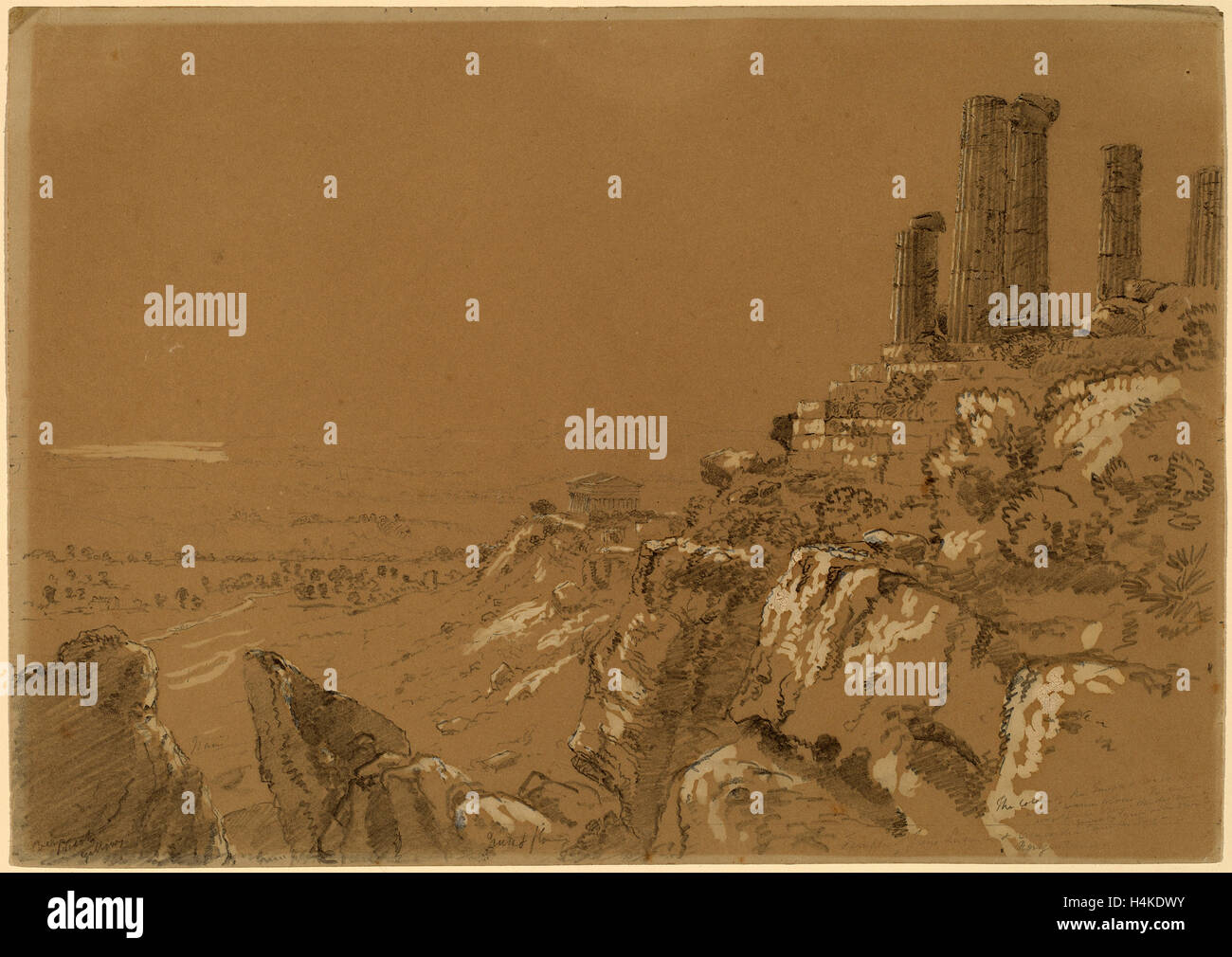 Thomas Cole, Temples of Juno, Lucina, and Concordia - Agrigentum ...