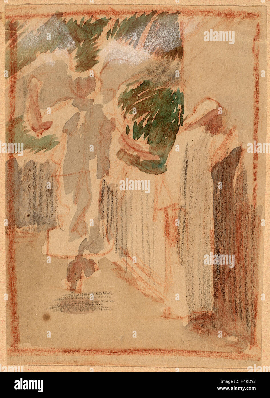 Charles Sprague Pearce, Study for a Panel, American, 1851 - 1914, 1890 ...