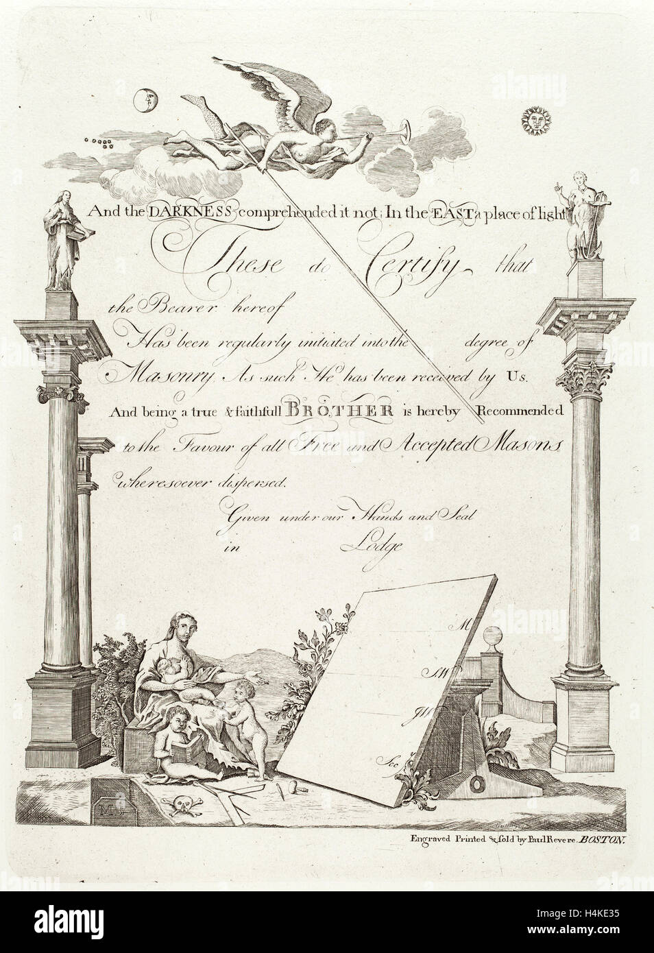 Masonic certificate hi-res stock photography and images - Alamy