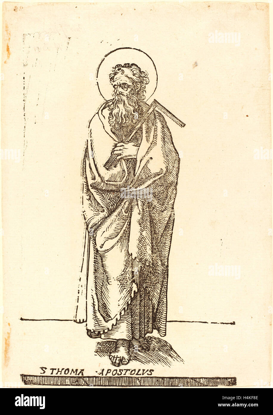 Jacques Stella, French (1596-1657), Saint Thomas, woodcut Stock Photo ...
