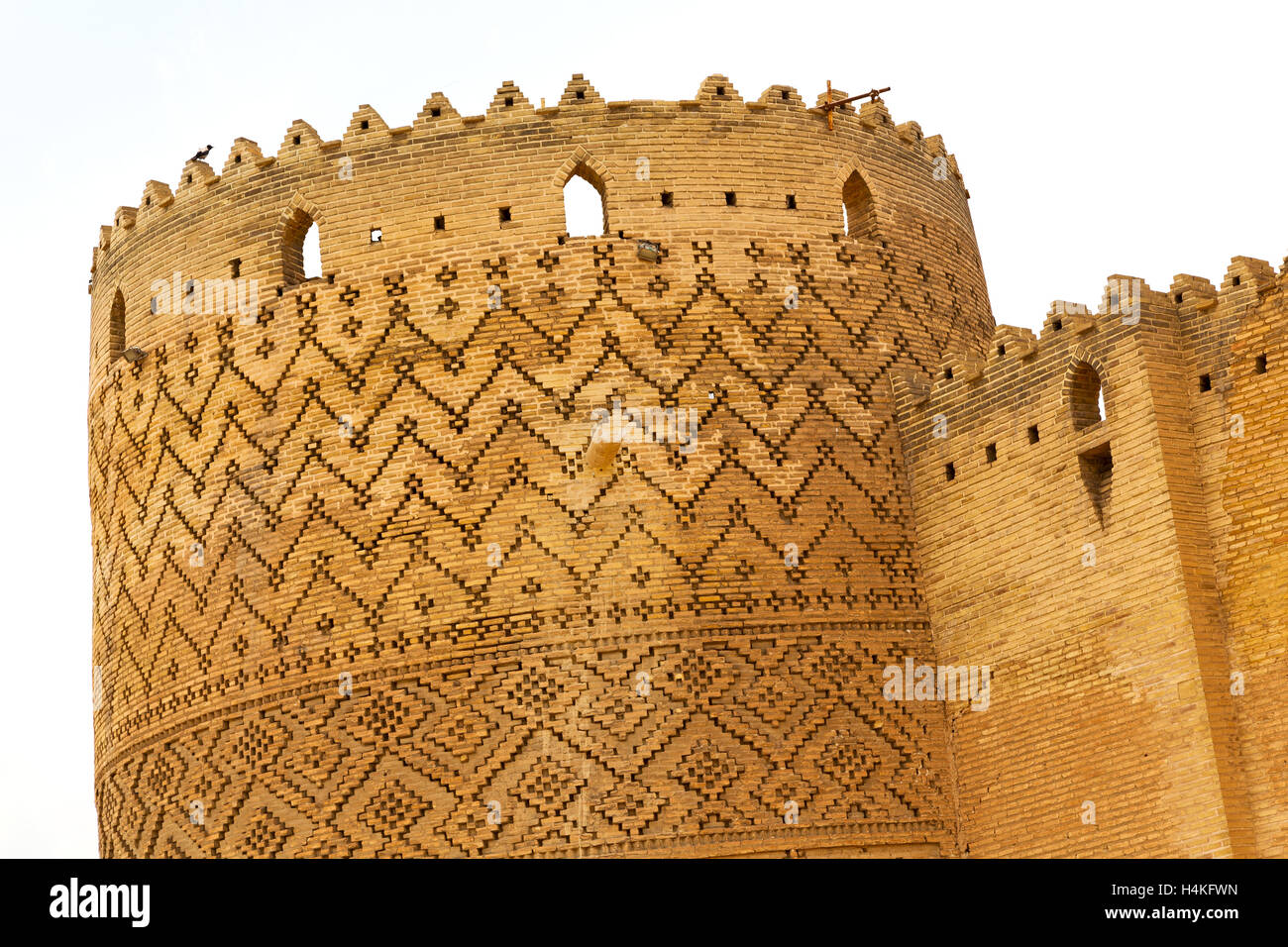 blur in iran shiraz the old castle city defensive architecture near a ...