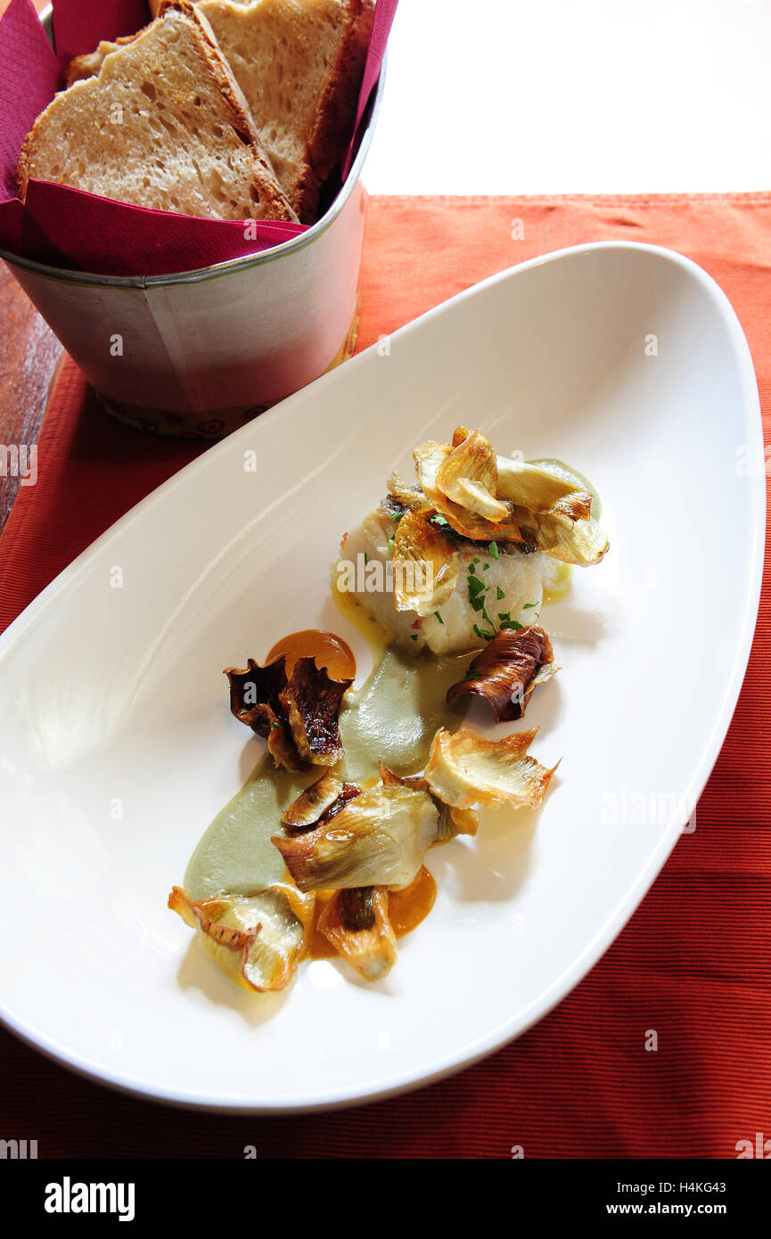 Icelandic cod pil-pil style with its own "Pupacci" mayonnaise and ...