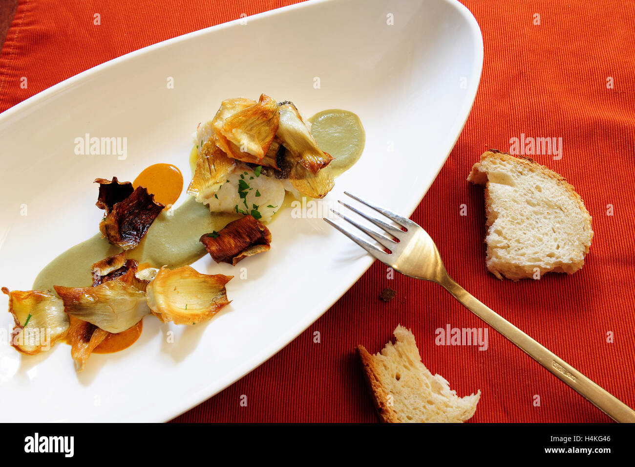 Icelandic cod pil-pil style with its own "Pupacci" mayonnaise and ...