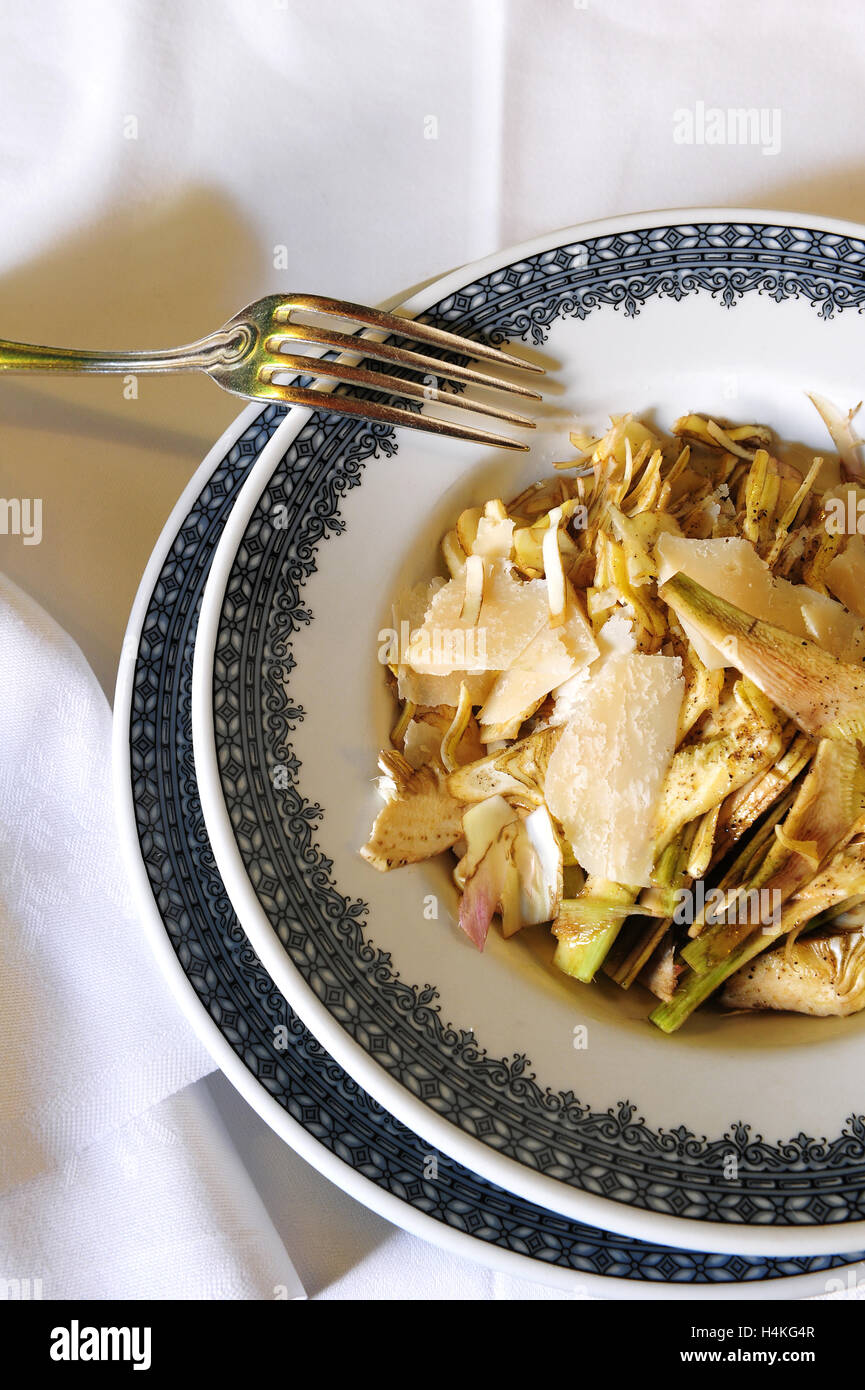 Artichoke salad, Piperno restaurant, Rome, Italy Stock Photo - Alamy