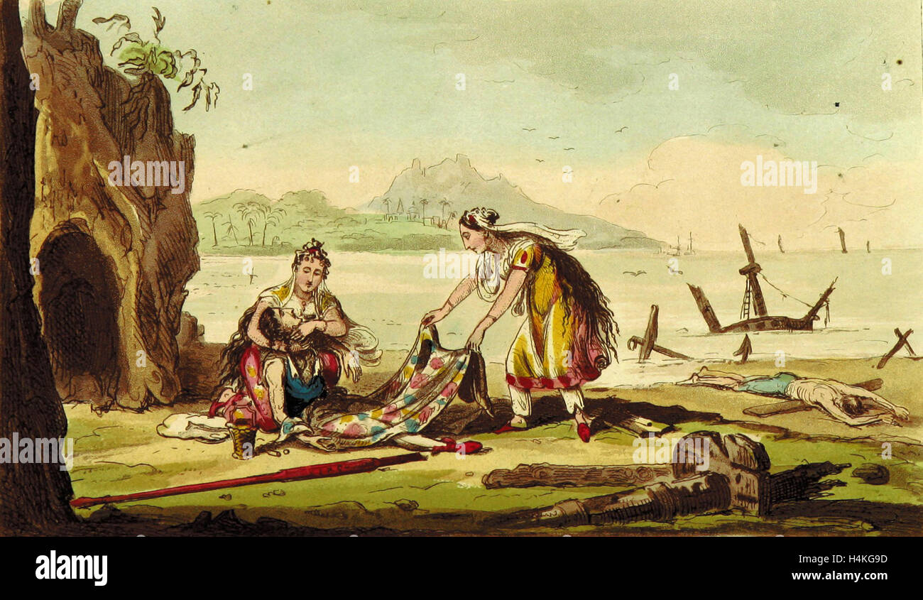 Don Juan. Cantos I.-V. illustrations by I. R. Cruikshank, 19th century ...