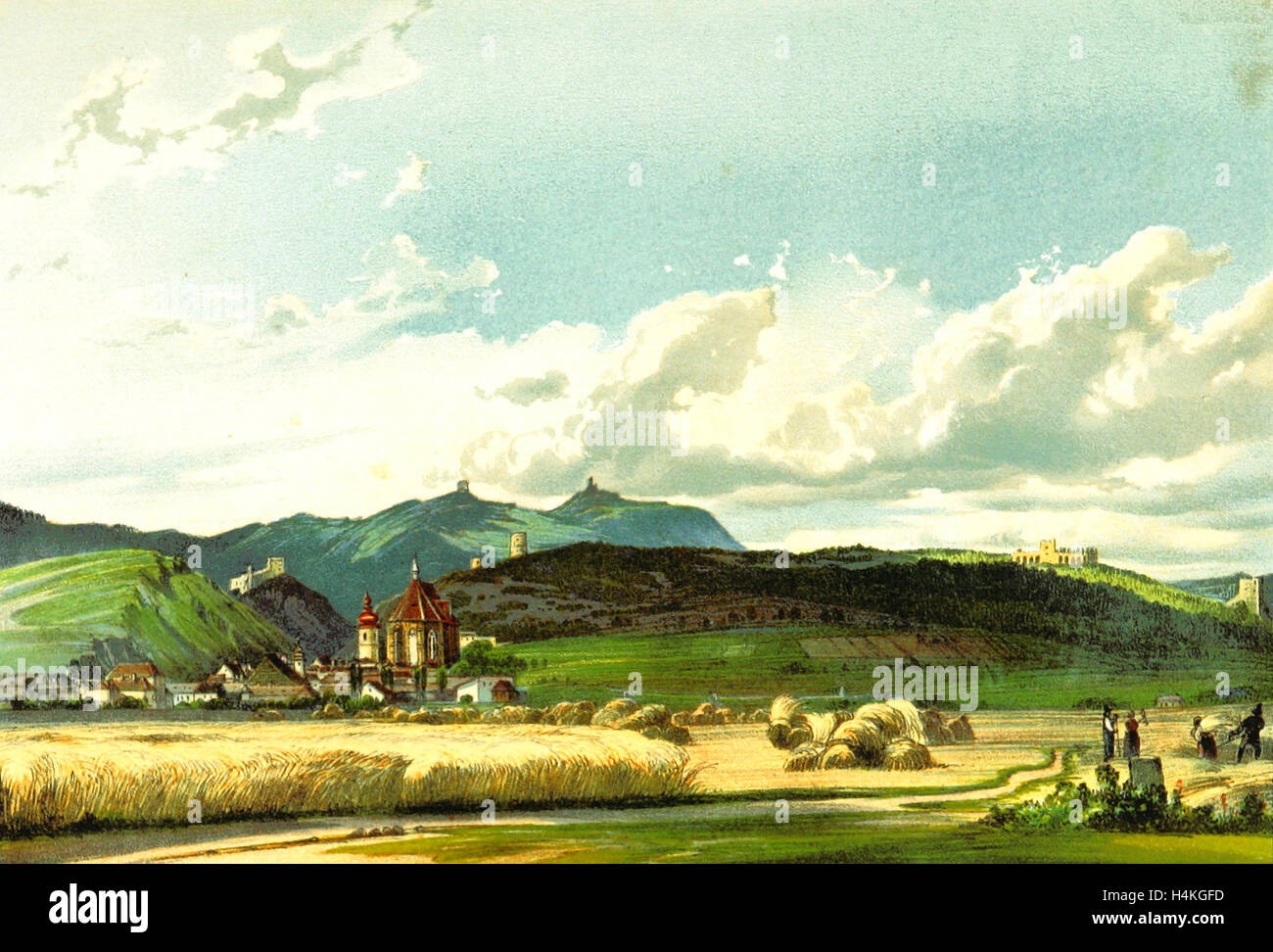 Modling, Austria, 19th century engraving Stock Photo - Alamy