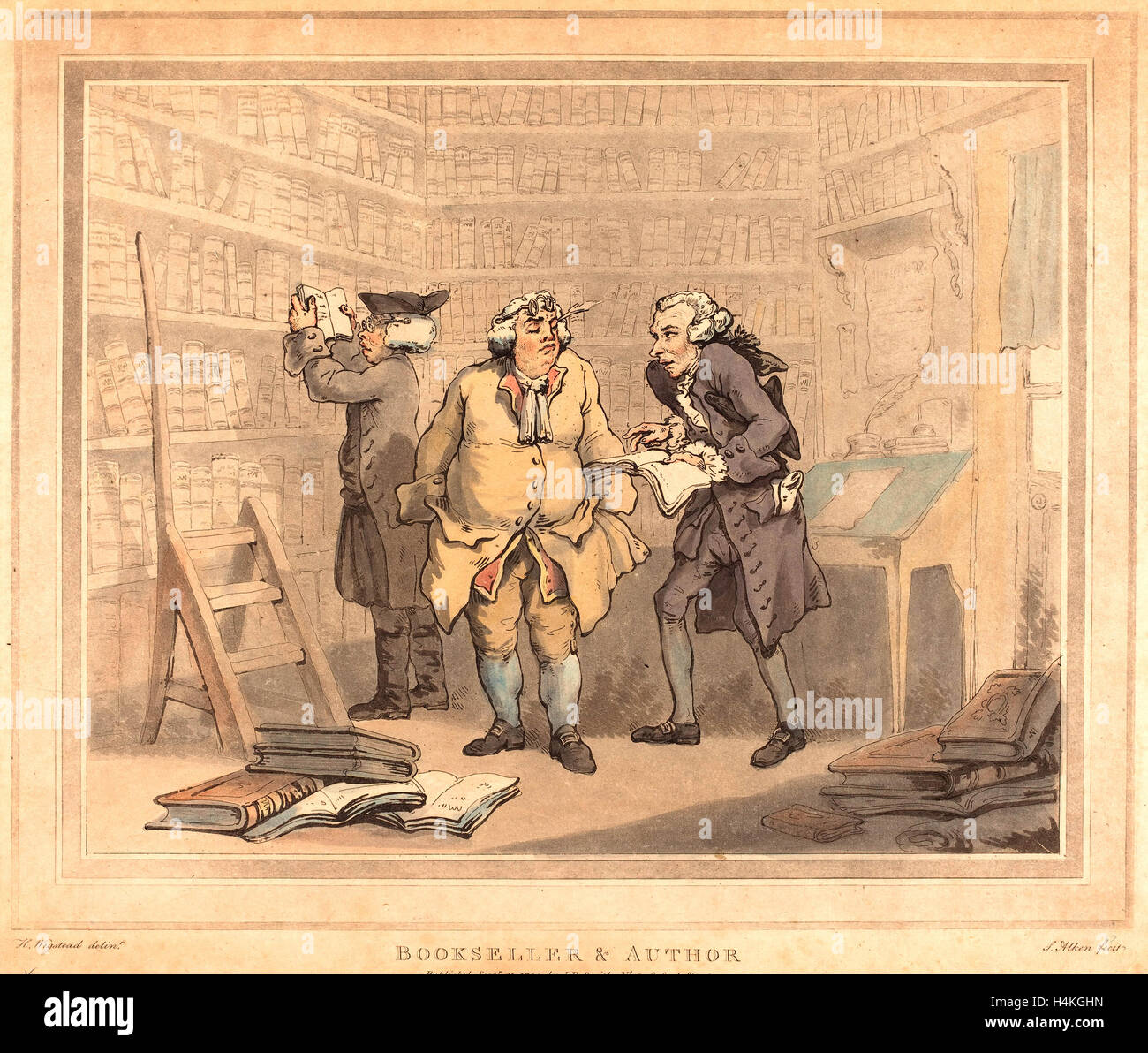 Thomas Rowlandson (British, 1756 1827 ), Bookseller and Author, 1784 ...