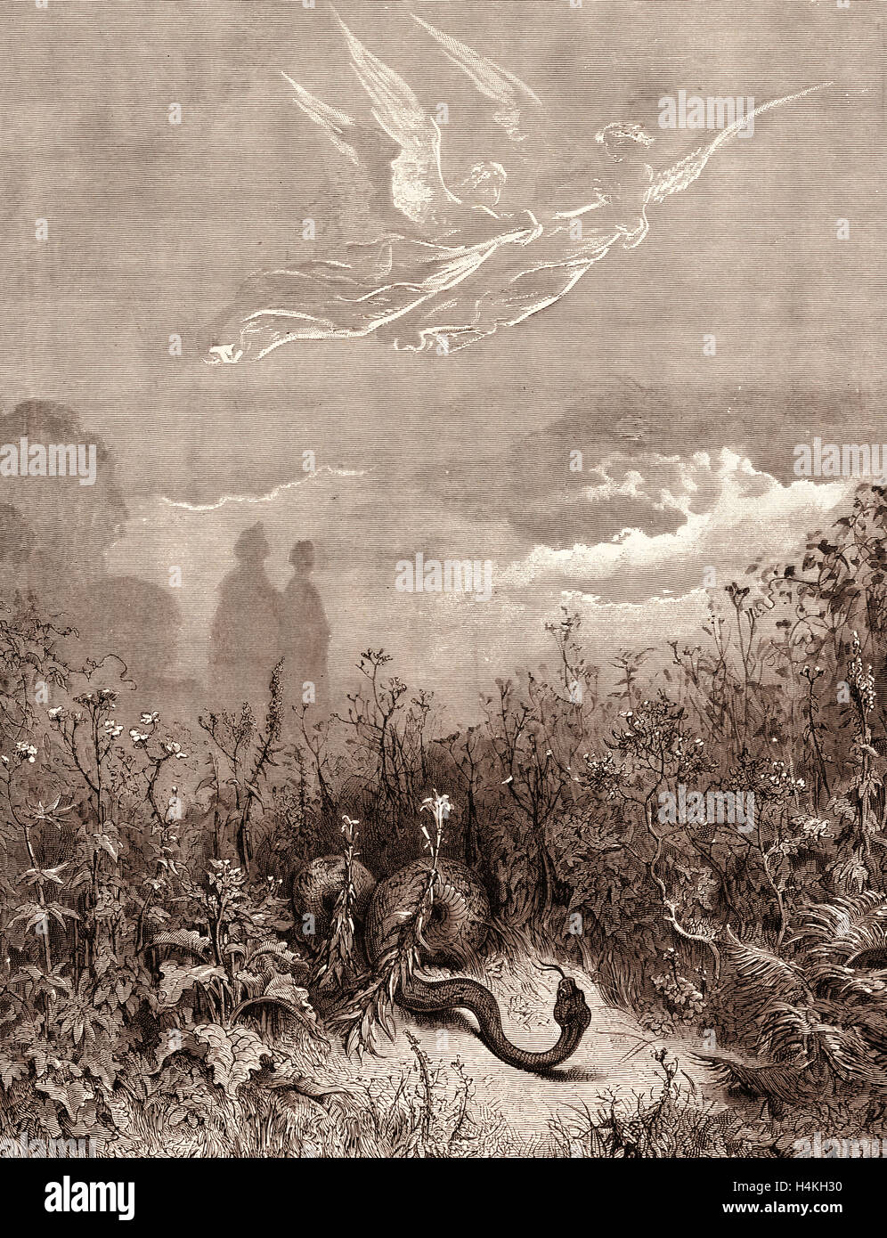 Dante and Virgil in the Happy Valley, by Gustave Doré, 1832 - 1883 ...