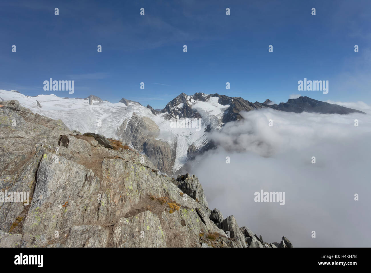 High mountain scenes from the Zillertal Alps - Italy Stock Photo - Alamy