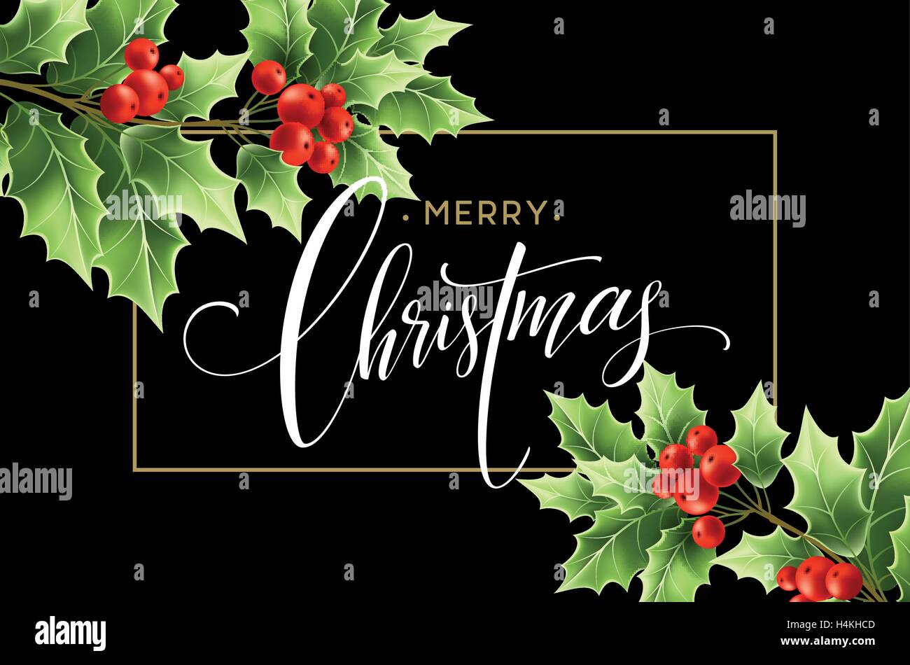 Christmas decoration on chalk board. Vector illustration Stock Vector ...