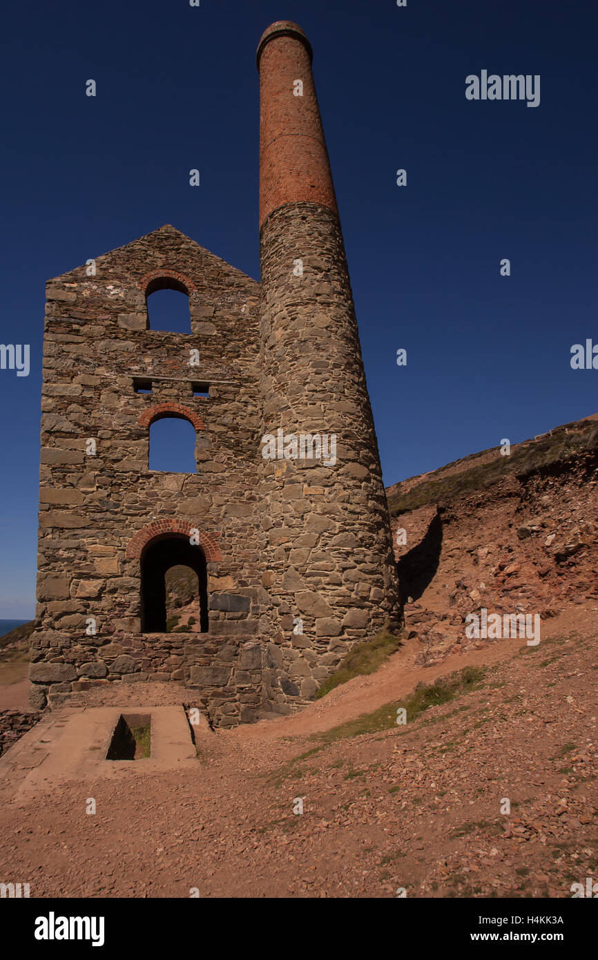 Wheal Coates abandoned tin mine in the North part of Cornwall Stock ...