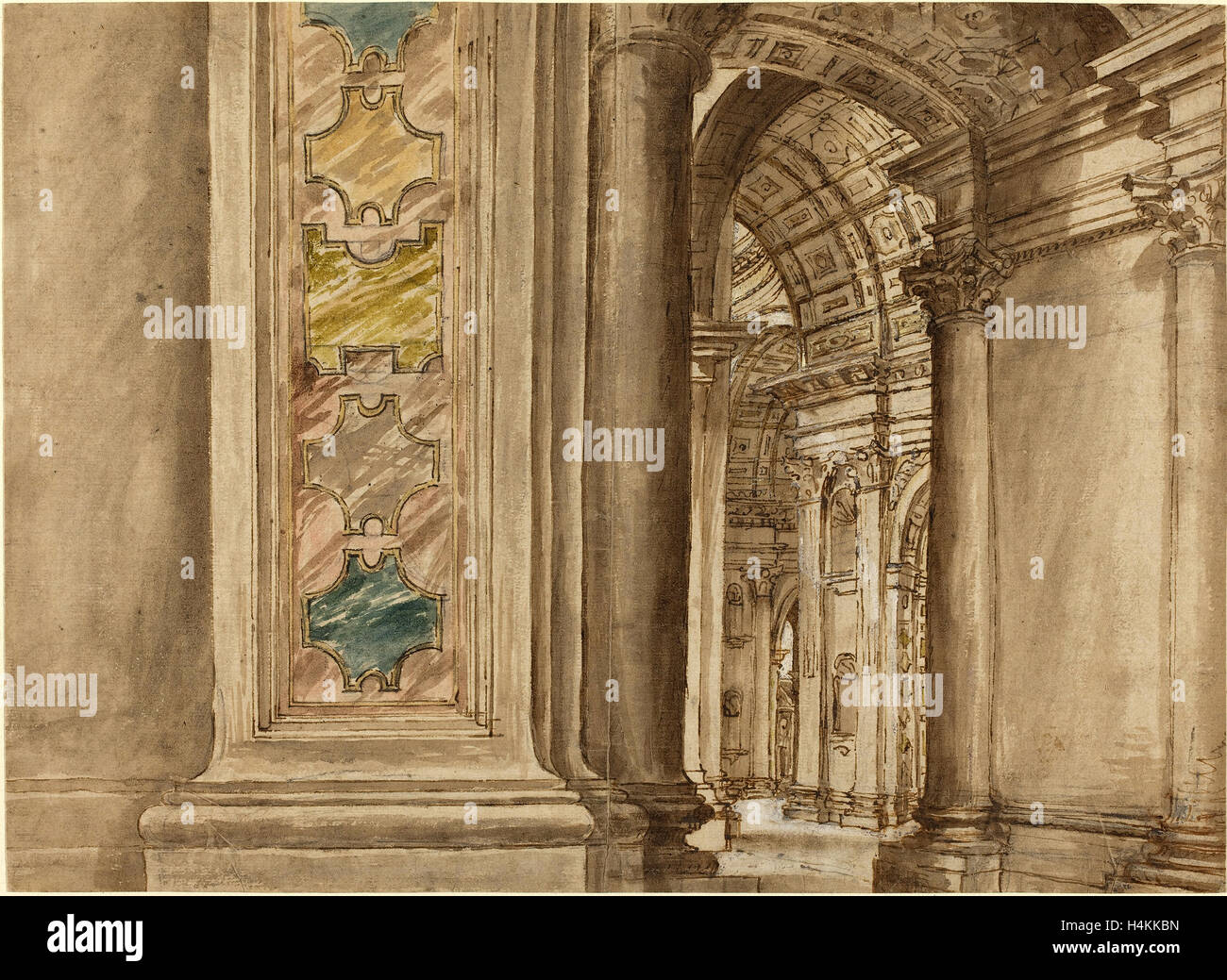 Italian 17th Century, The Interior of Saint Peter's, Rome, first ...